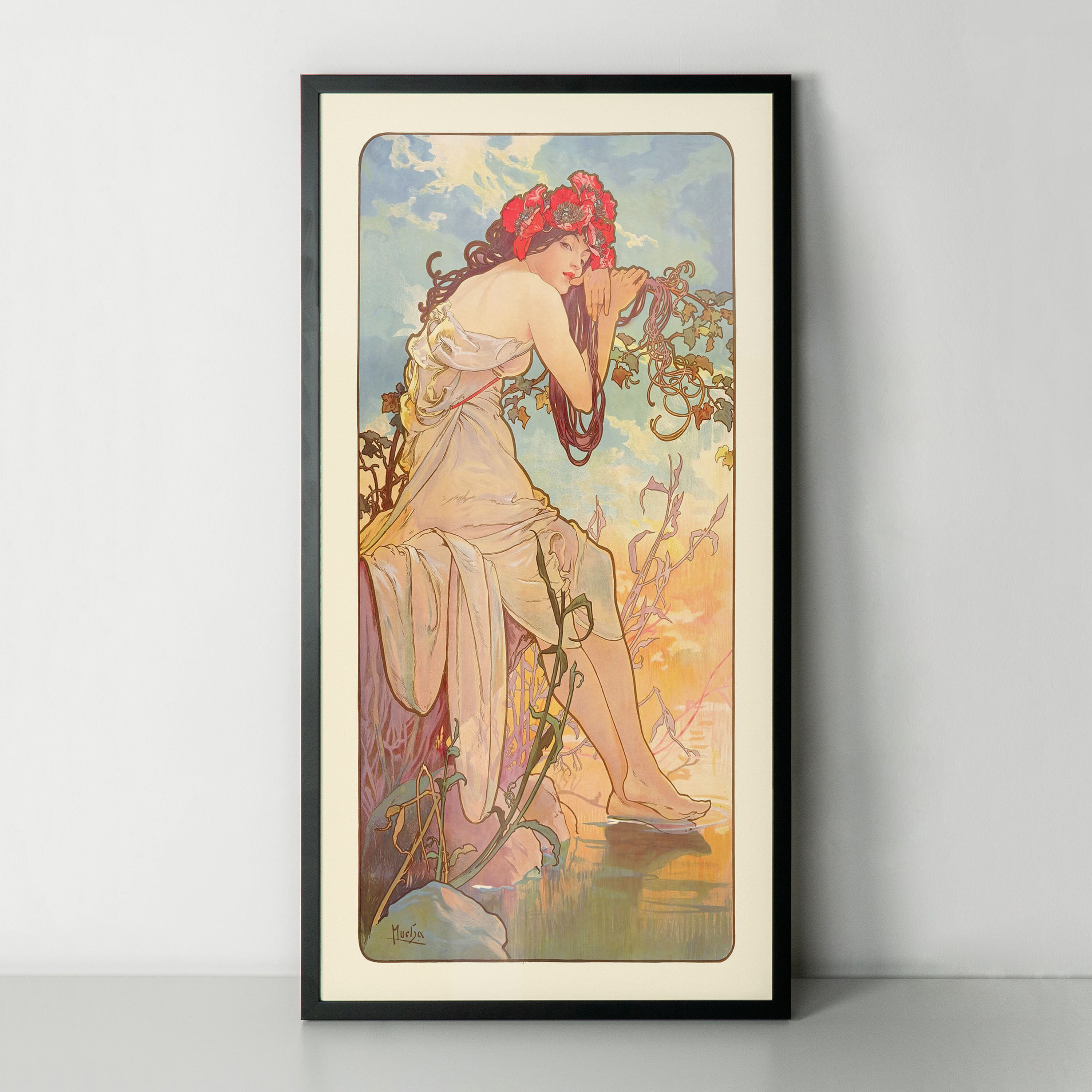 Summer 1896, Alphonse Mucha Painting Print, Vintage Home Wall Art ...
