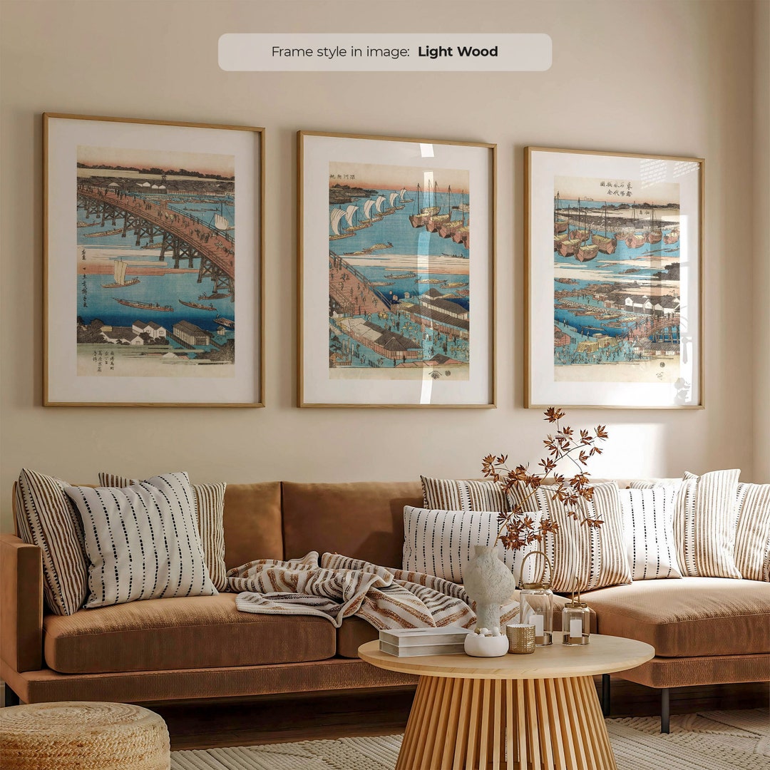 Woodcut Scene Bundle - Japanese Poster | Vintage Japanese Wall Art ...