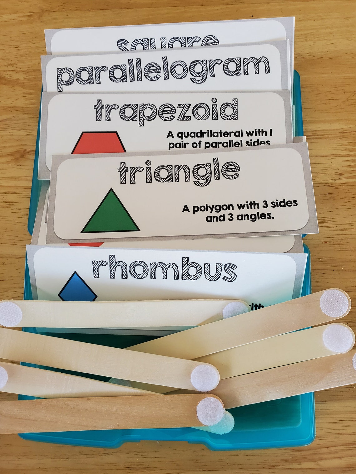 40 Pcs Popsicle Sticks Geometric Shapes Activity Game Early Learning ...