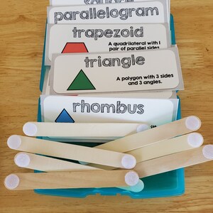 40 Pcs Popsicle Sticks Geometric Shapes Activity - Game - Early ...
