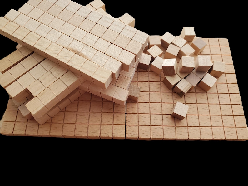 Wooden Place Value Math Manipulatives Flats, Rods and Units - Etsy