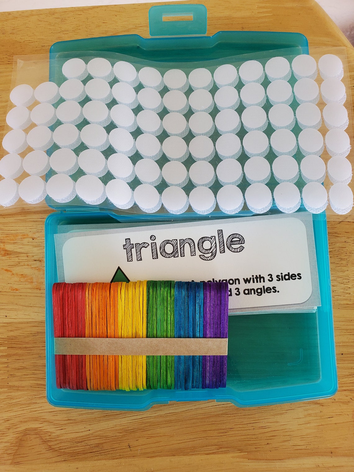 40 Pcs Popsicle Sticks Geometric Shapes Activity Game Early Learning ...