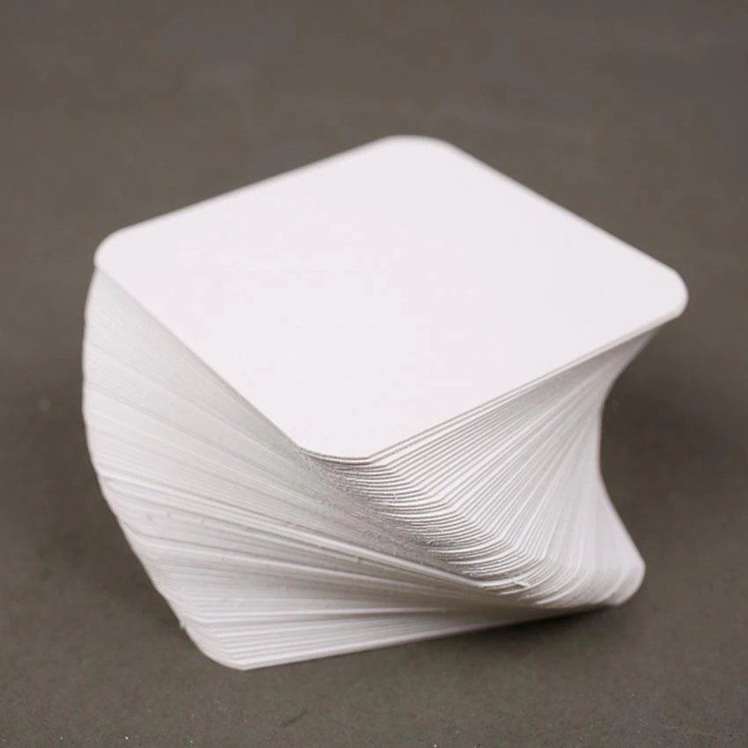 Blank White Tagboard Cards: 2x2 Study Cards, Flashcards (100 PCS) - Etsy