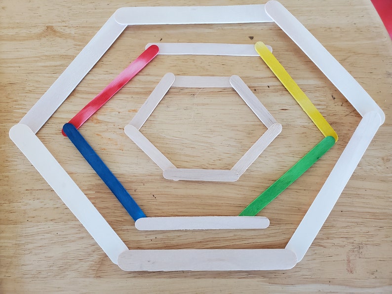 40 Pcs Popsicle Sticks Geometric Shapes Activity - Game - Early ...
