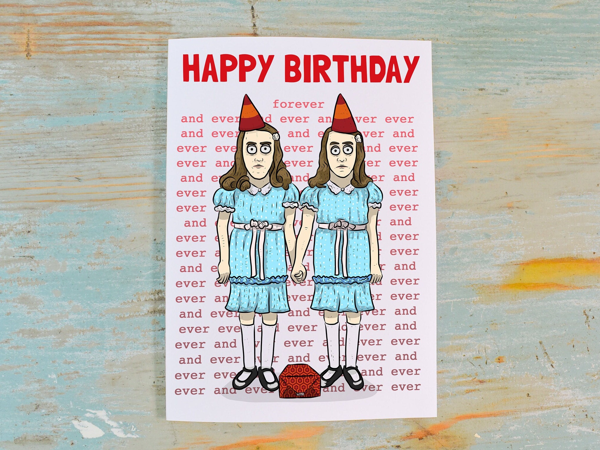 The Shining Inspired Birthday Card, the Grady Twins Birthday, Horror ...
