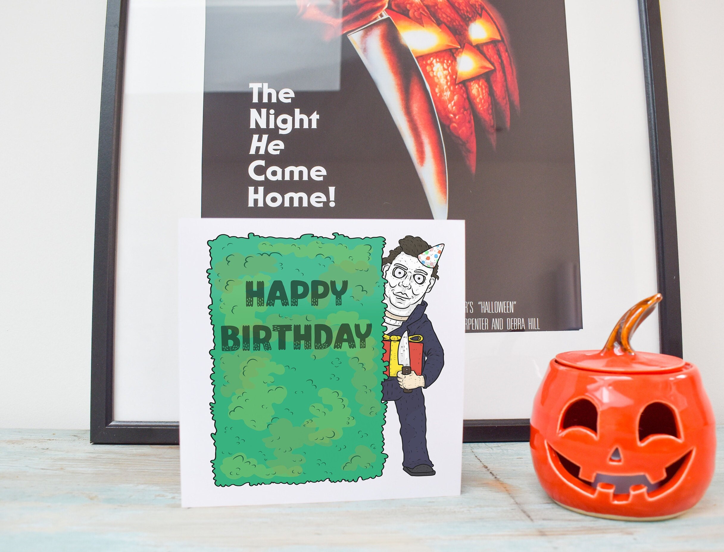 Halloween Birthday Card, Michael Myers Card, Horror Birthday Card ...