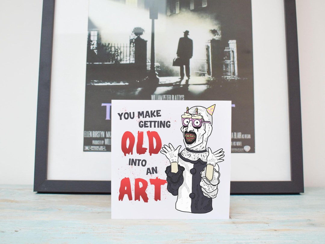 Art the Clown Birthday Card, Terrifier Inspired Card, Horror Birthday ...