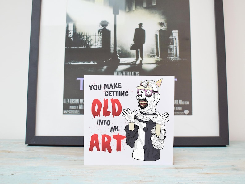 Art the Clown Birthday Card, Terrifier Inspired Card, Horror Birthday ...