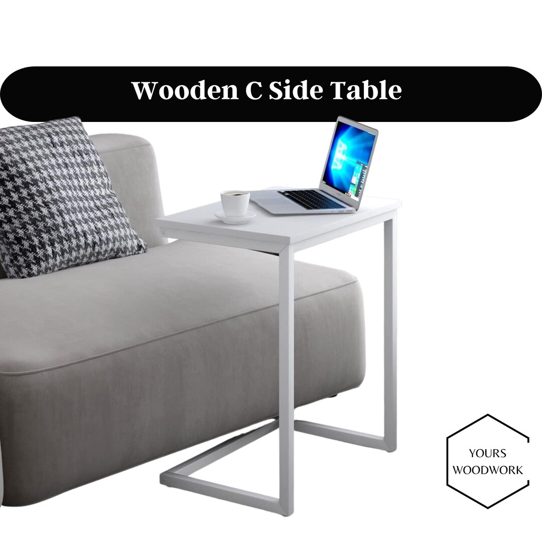 Wood C Shape Table Laptop Table Sofa Side Table Laptop - Etsy
