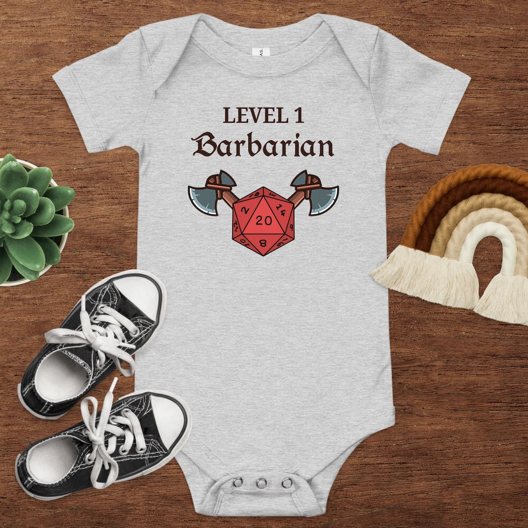 Level 1 Barbarian, Dungeons and Dragons Baby Body, Newborn Onesie ...