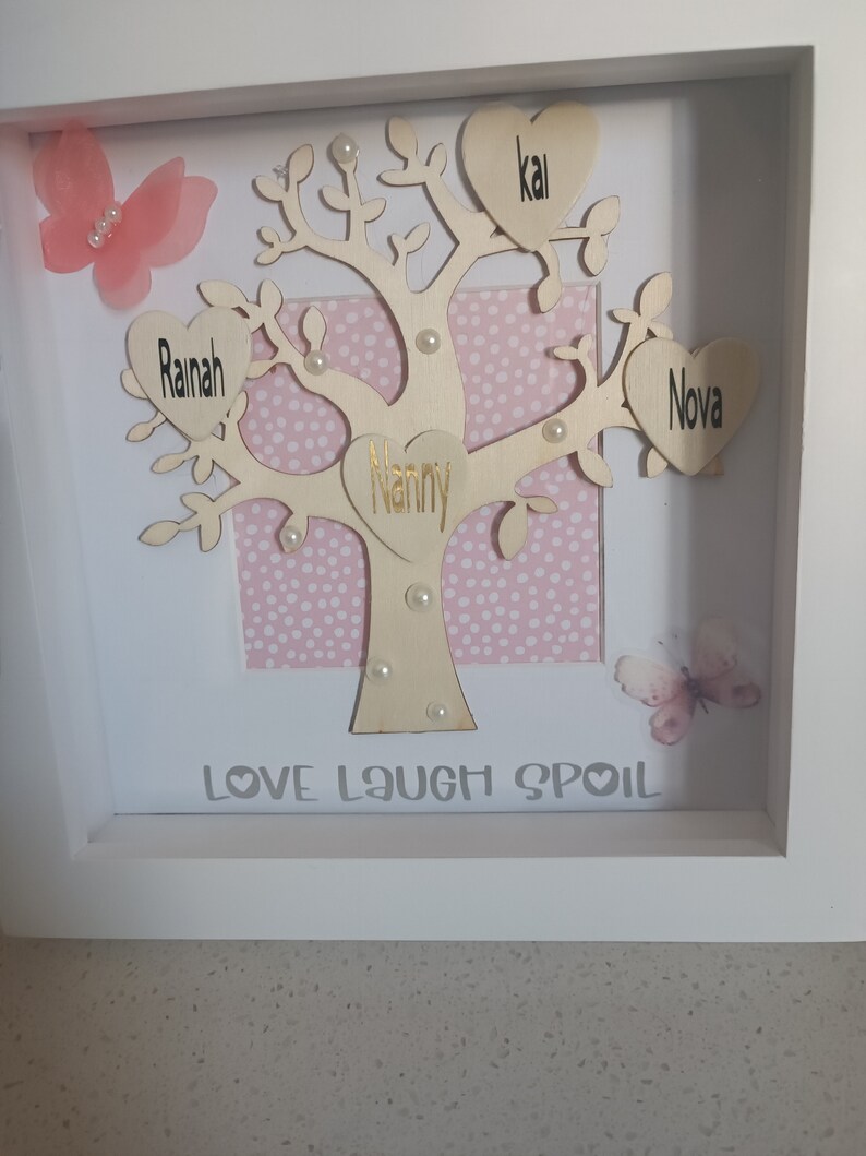 Family Tree Shadow Box - Etsy