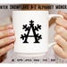 Snowflake Alphabet Monogram Svg, Split Monogram Alphabet Svg, Snowflake ...