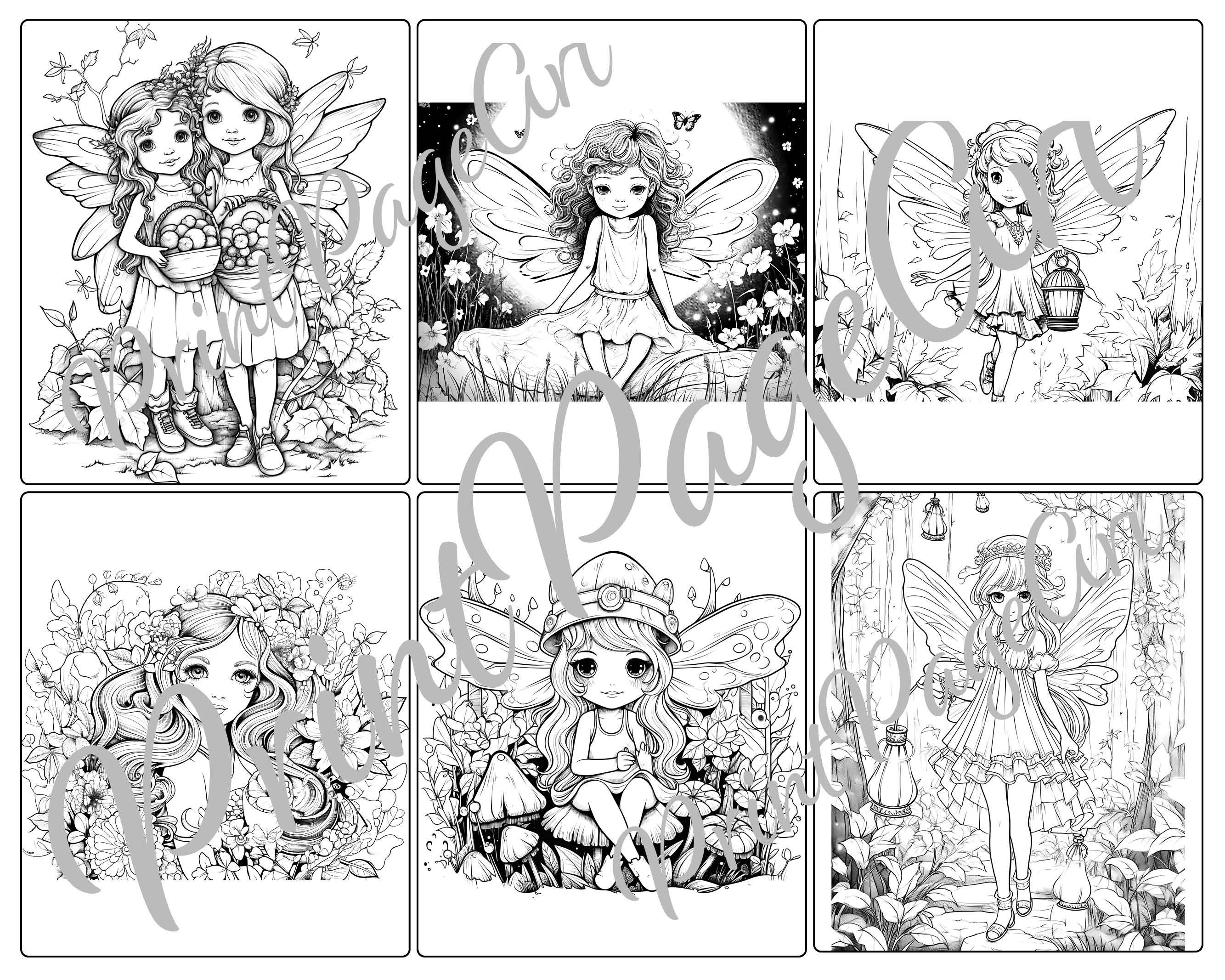 Forest Fairy Coloring Book: 33 Printable Family Pages (digital Download ...