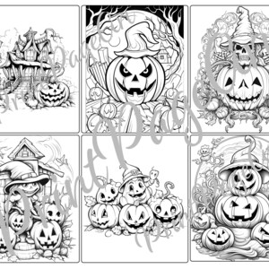 Halloween, Pumpkins - Family Coloring Pages - Printable Adult Coloring ...