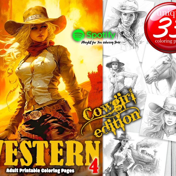 Western Coloring Books - Etsy