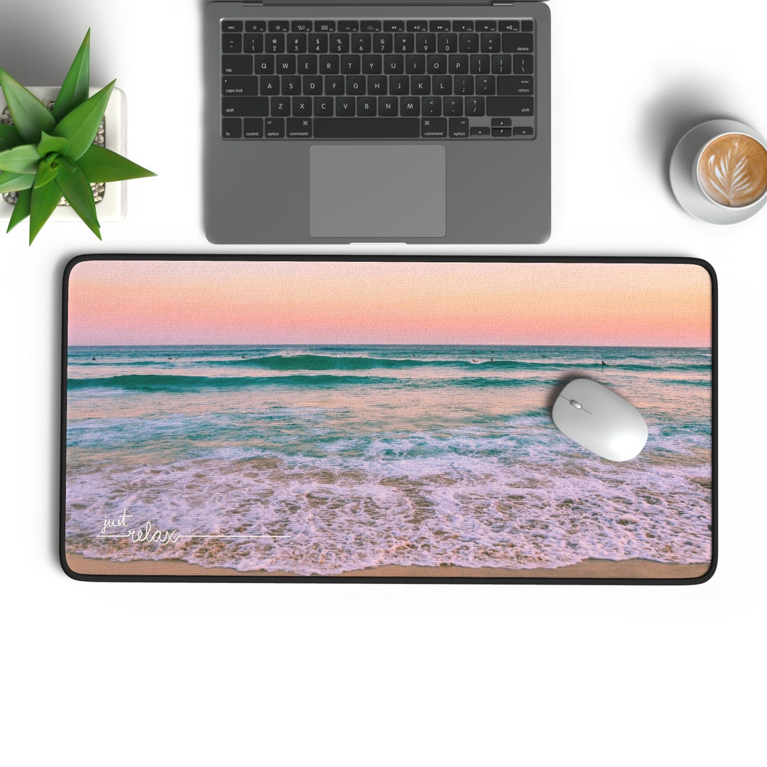 Sunset Beach XL Desk Mat, Work Desk Mat, Trendy Workspace, XL Desk Pad ...