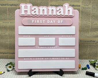 First Day & Last Day of School Sign Reusable First Day of School Sign ...