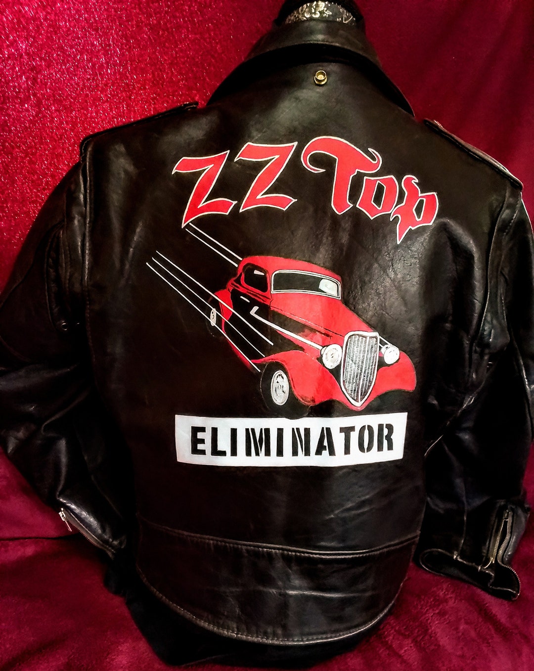 Vintage Motorcycle Jacket Hand Painted Schott - Etsy