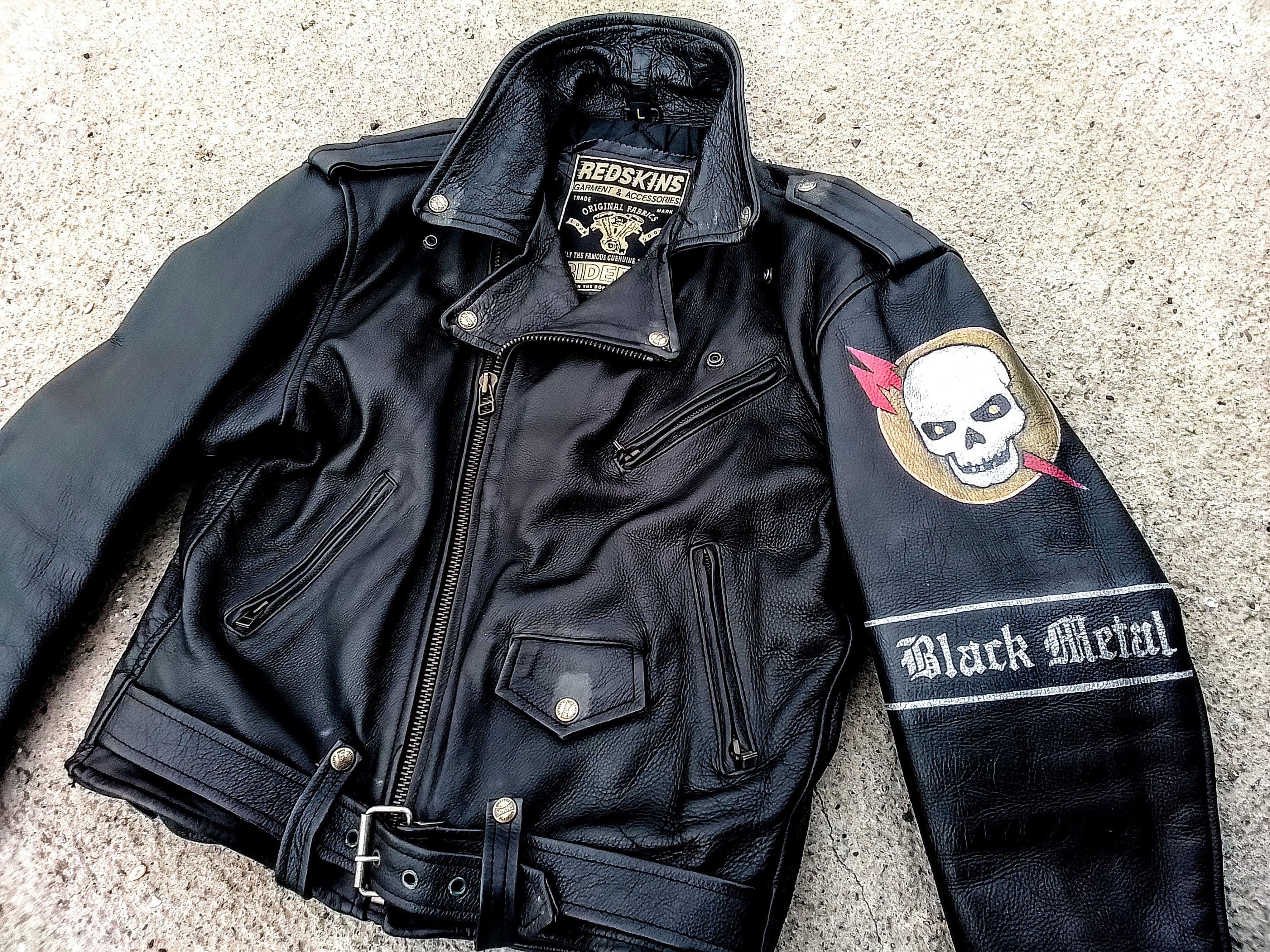 Vintage Motorcycle Jacket Hand Painted - Etsy