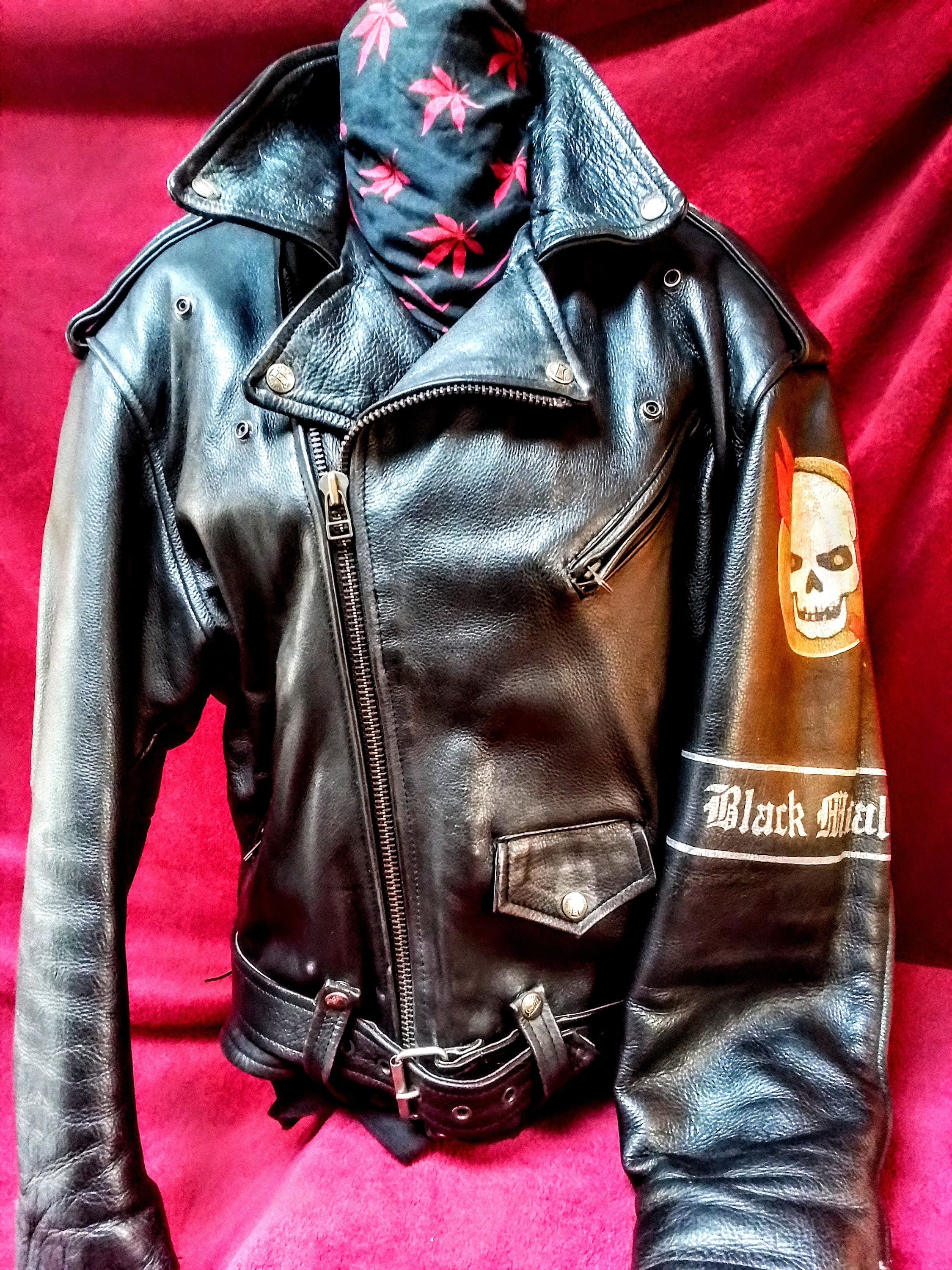 Vintage Motorcycle Jacket Hand Painted - Etsy