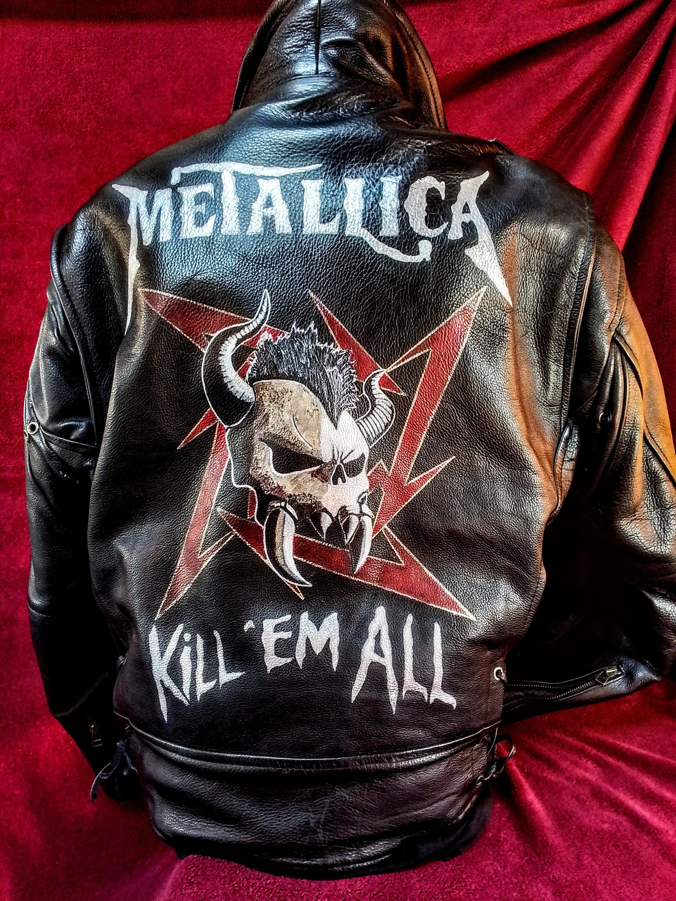 Vintage Motorcycle Jacket Hand Painted - Etsy