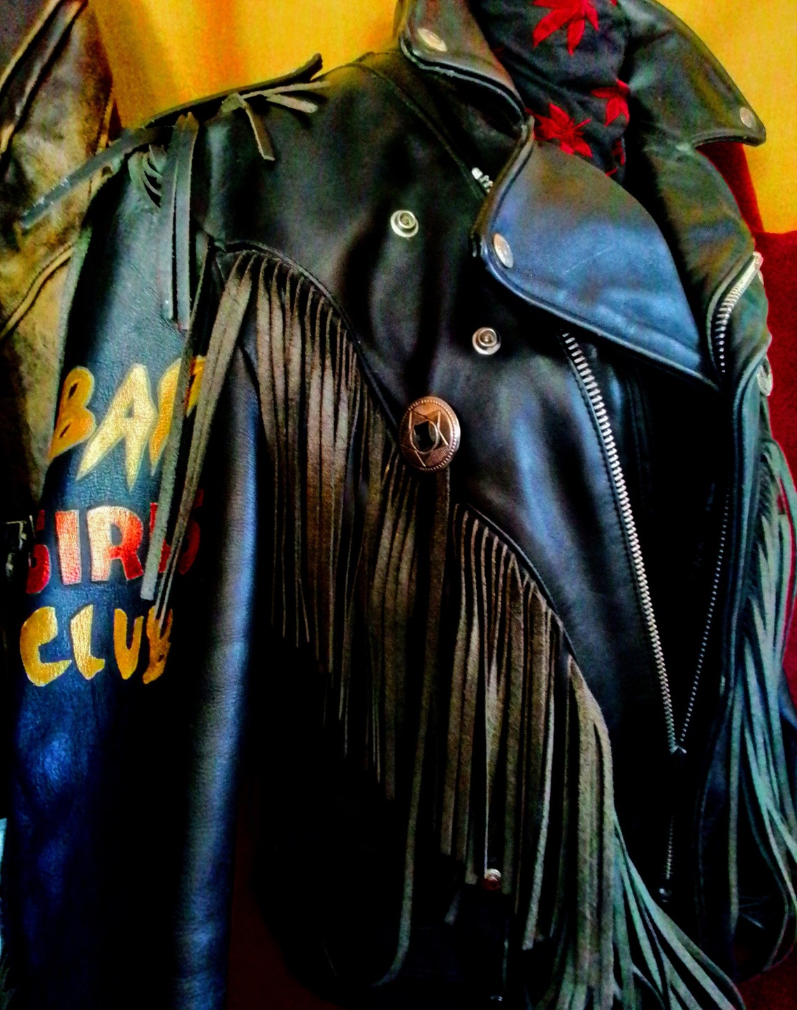 Vintage Motorcycle Jacket Hand Painted Schott - Etsy