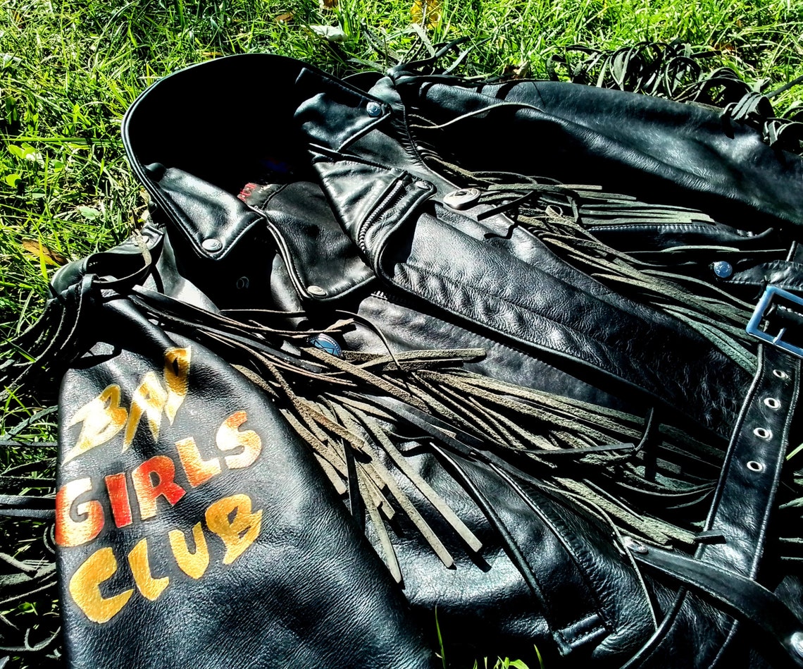 Vintage Motorcycle Jacket Hand Painted Schott - Etsy