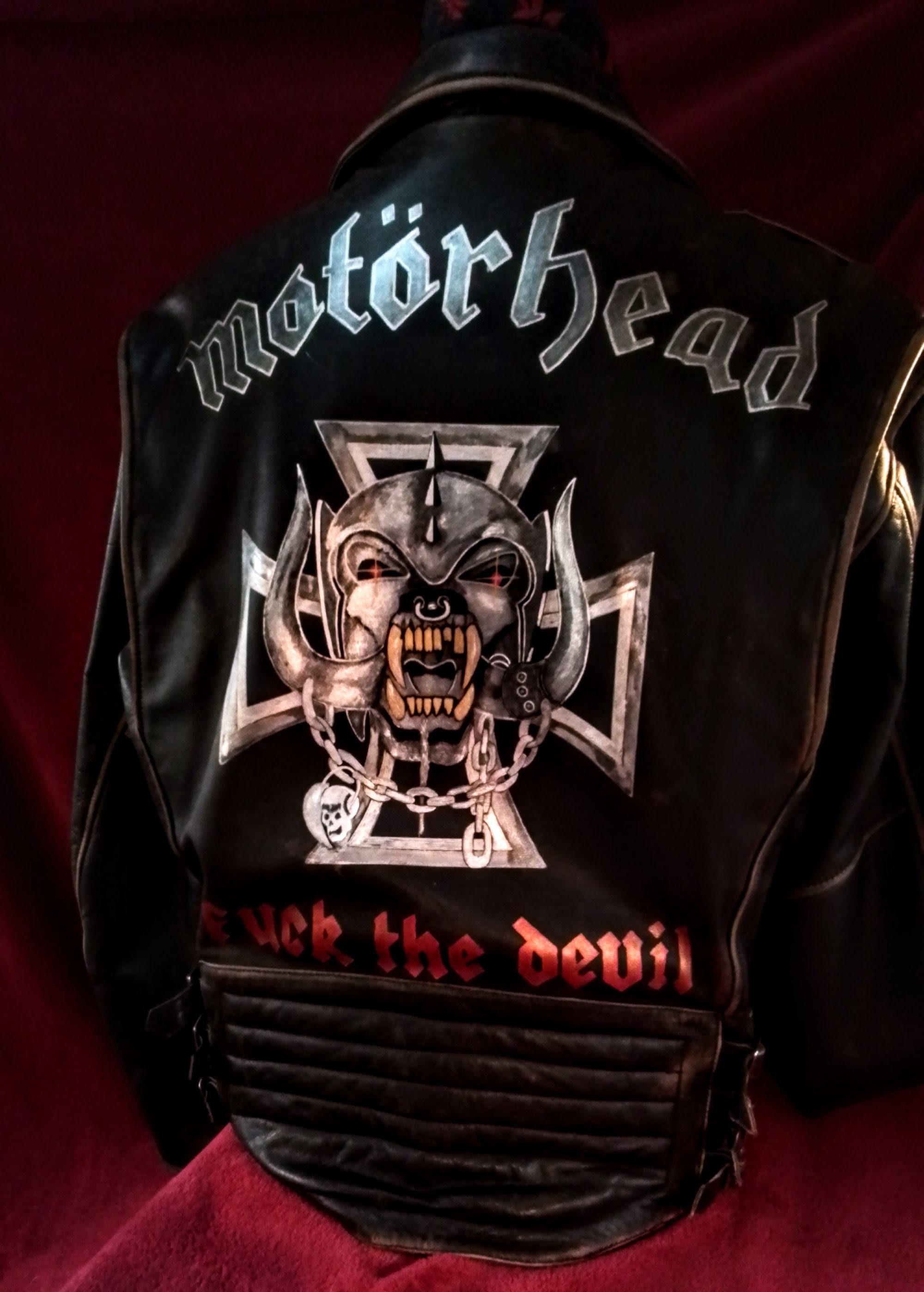 Vintage Motorcycle Jacket MOTORHEAD Hand Painted - Etsy