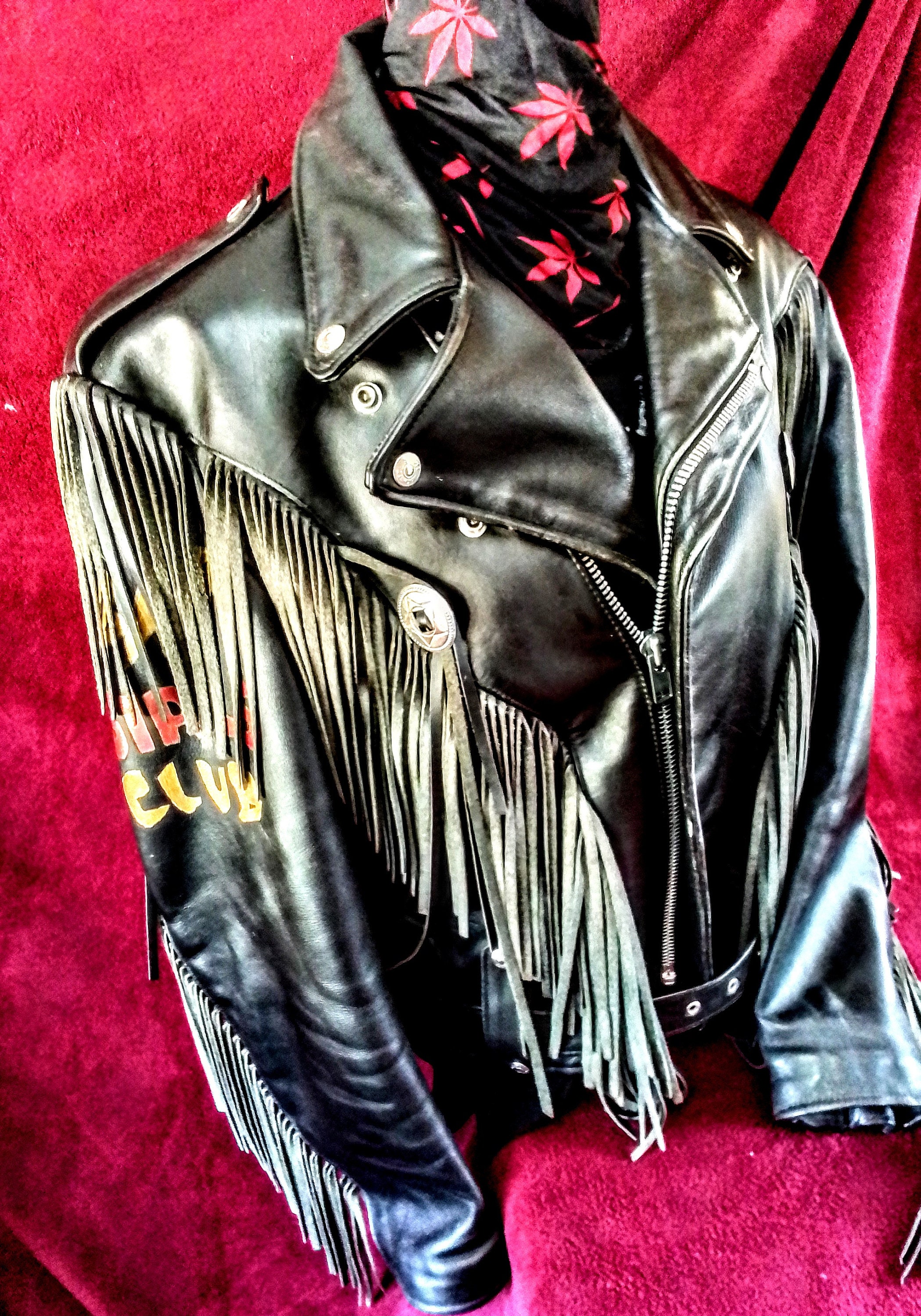 Vintage Motorcycle Jacket Hand Painted Schott - Etsy