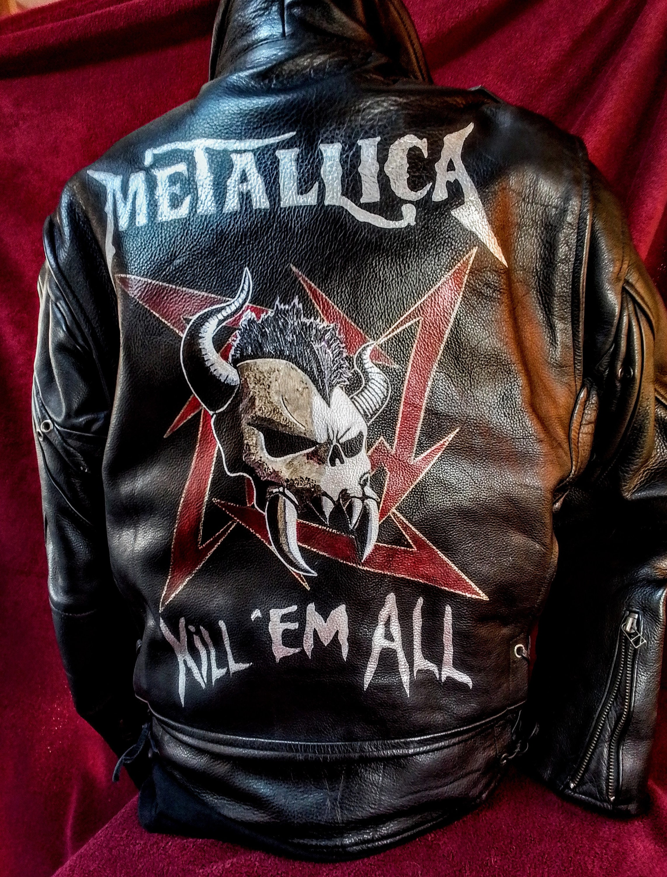 Vintage Motorcycle Jacket Hand Painted - Etsy