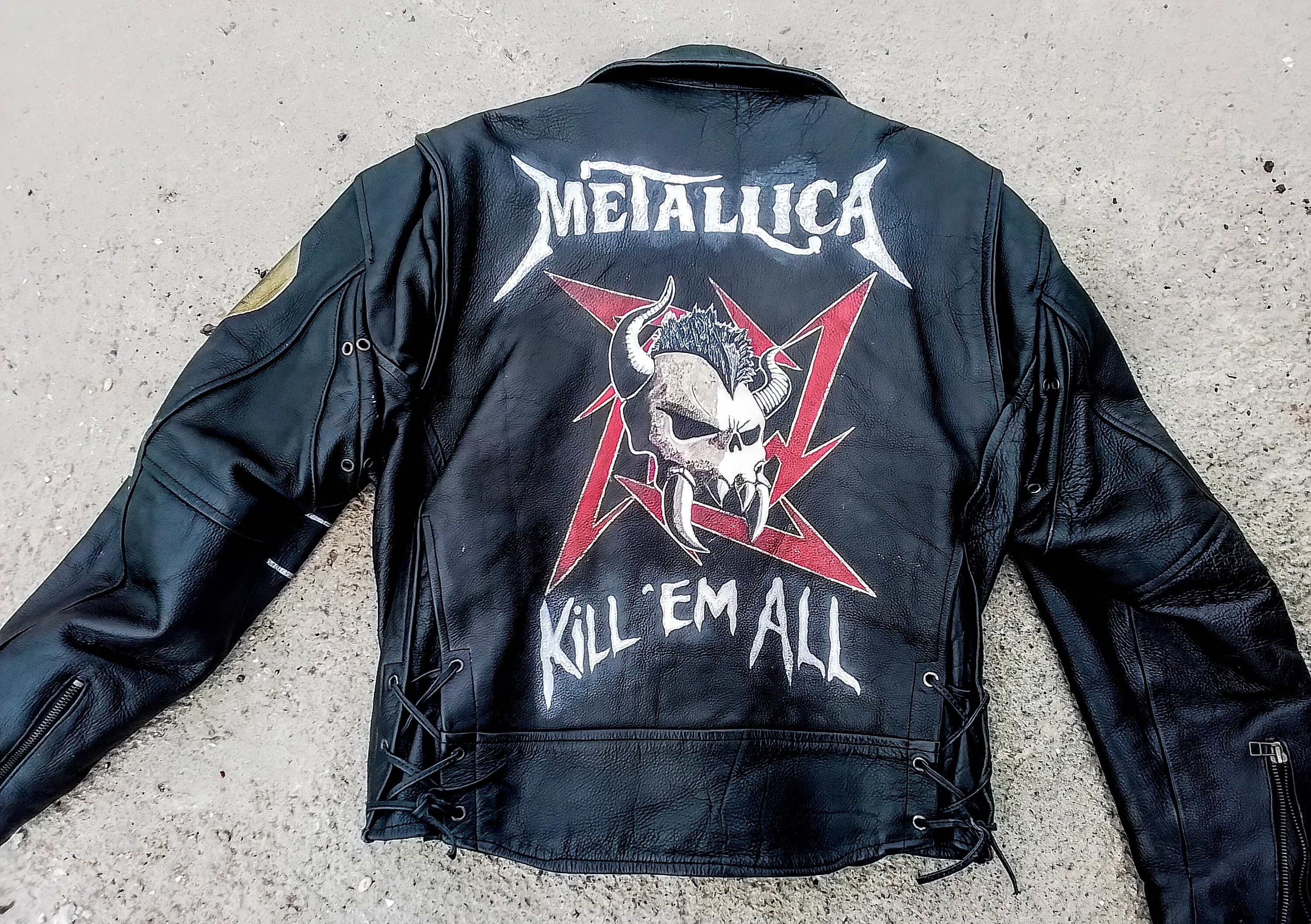 Vintage Motorcycle Jacket Hand Painted - Etsy