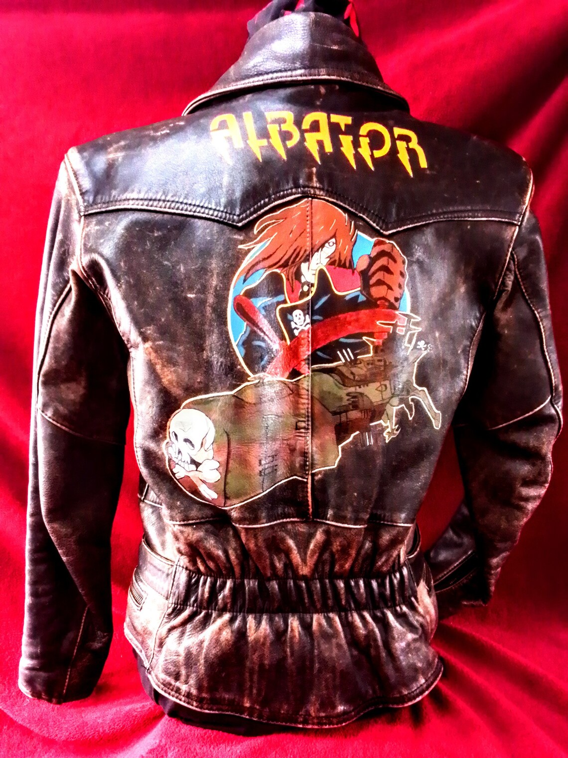 Vintage Motorcycle Jacket Hand Painted - Etsy