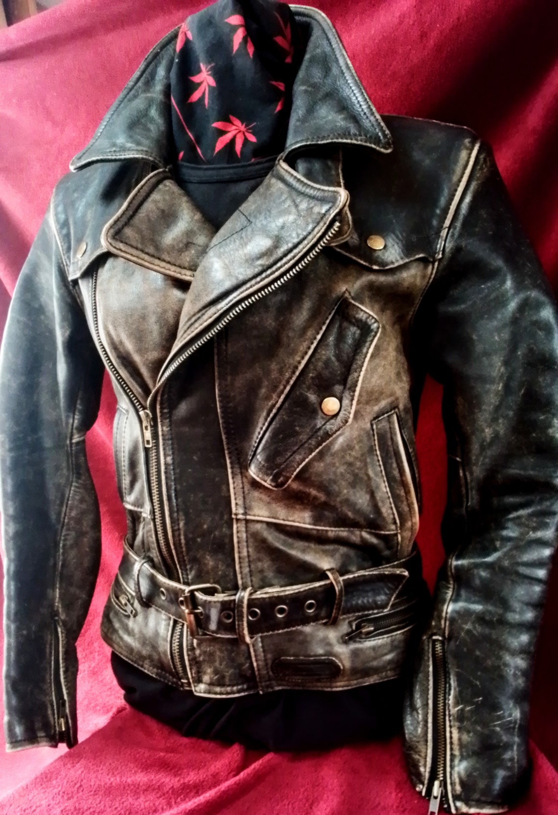 Vintage Motorcycle Jacket Hand Painted - Etsy