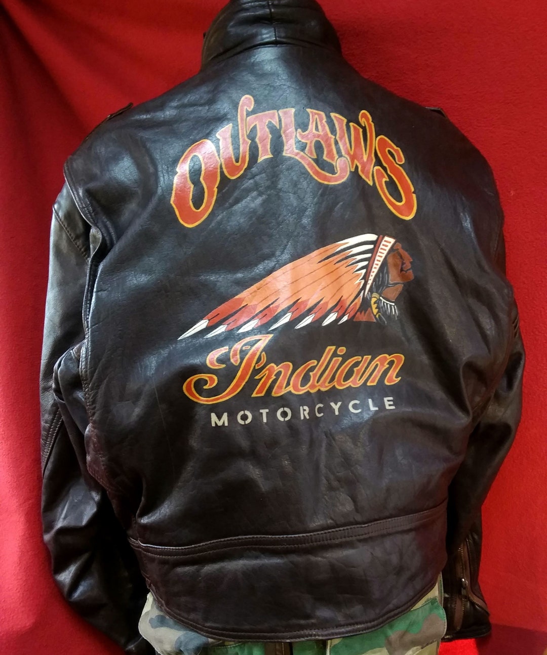 Vintage Motorcycle Jacket Hand Painted - Etsy