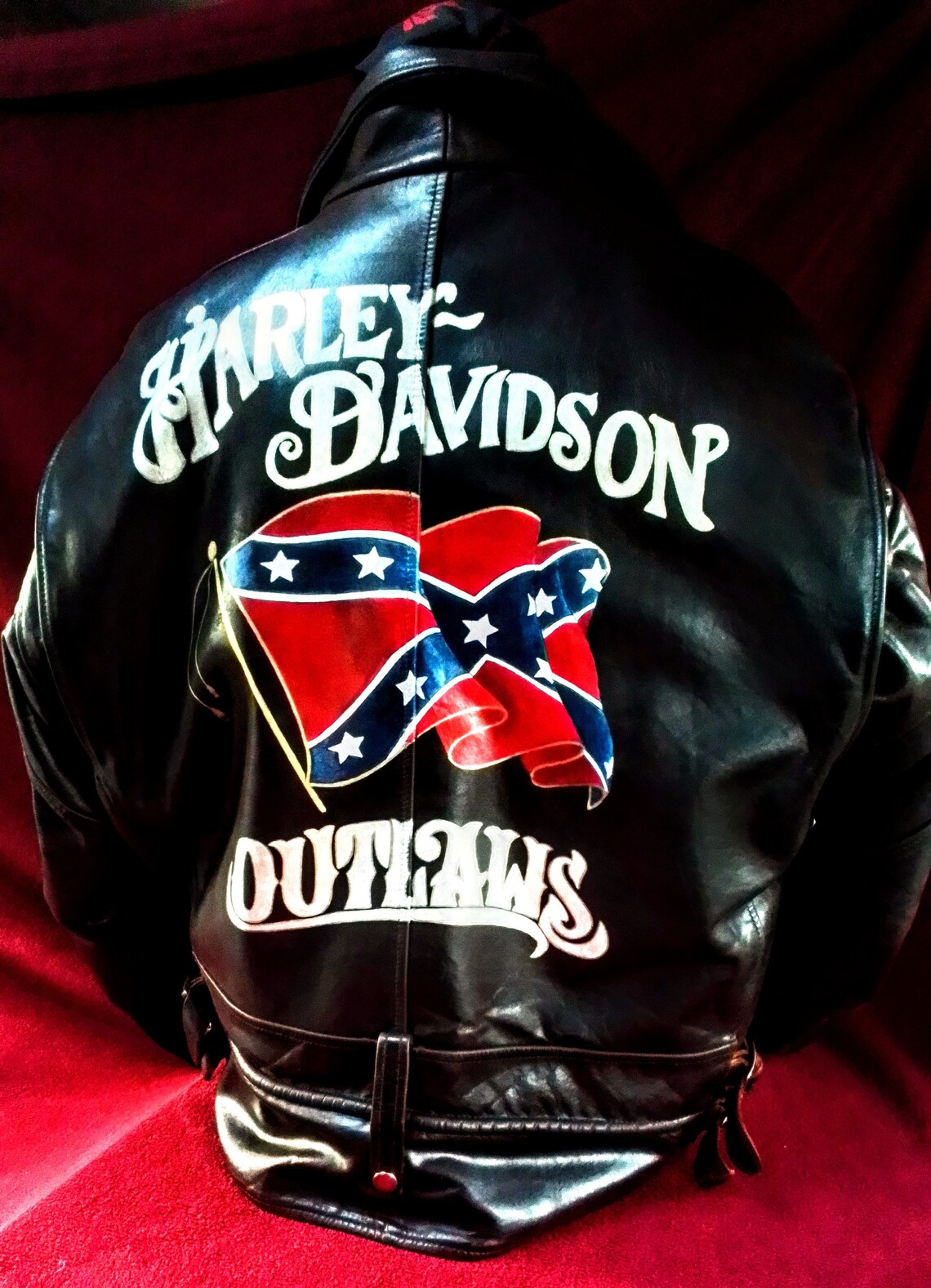 Vintage Motorcycle Jacket Hand Painted - Etsy