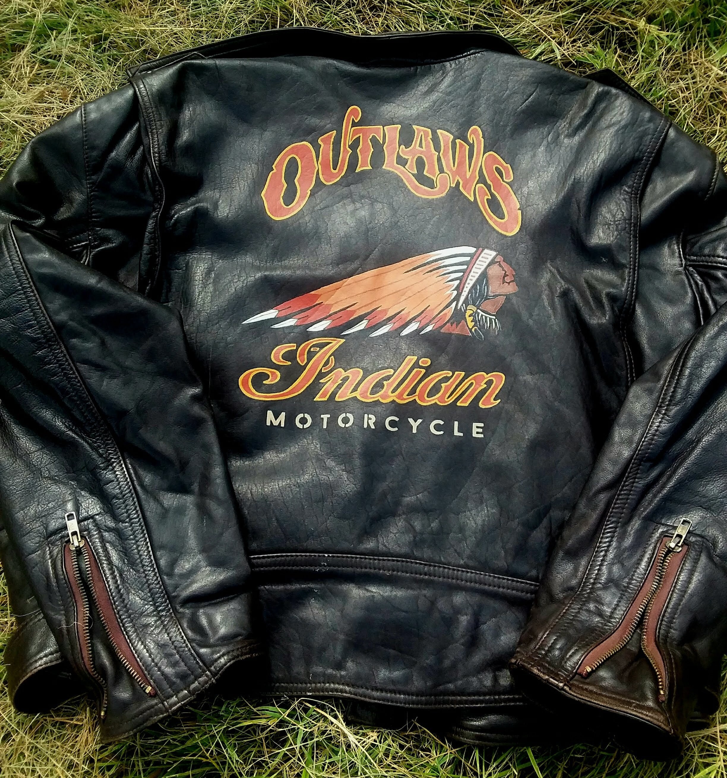 Vintage Motorcycle Jacket Hand Painted - Etsy