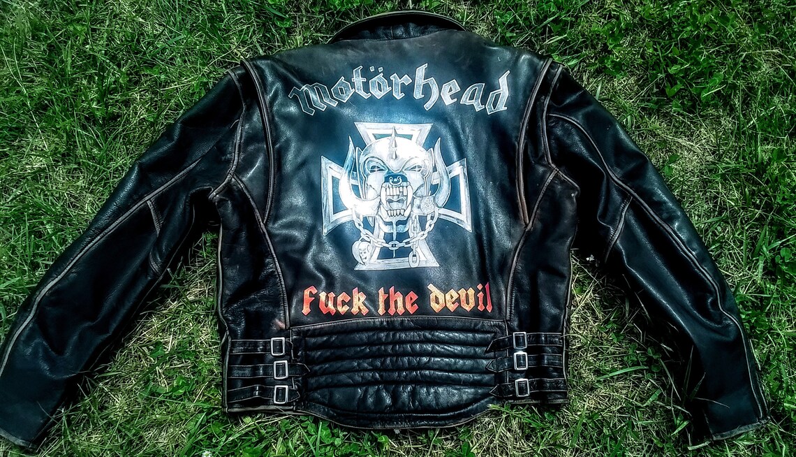 Vintage Motorcycle Jacket MOTORHEAD Hand Painted - Etsy
