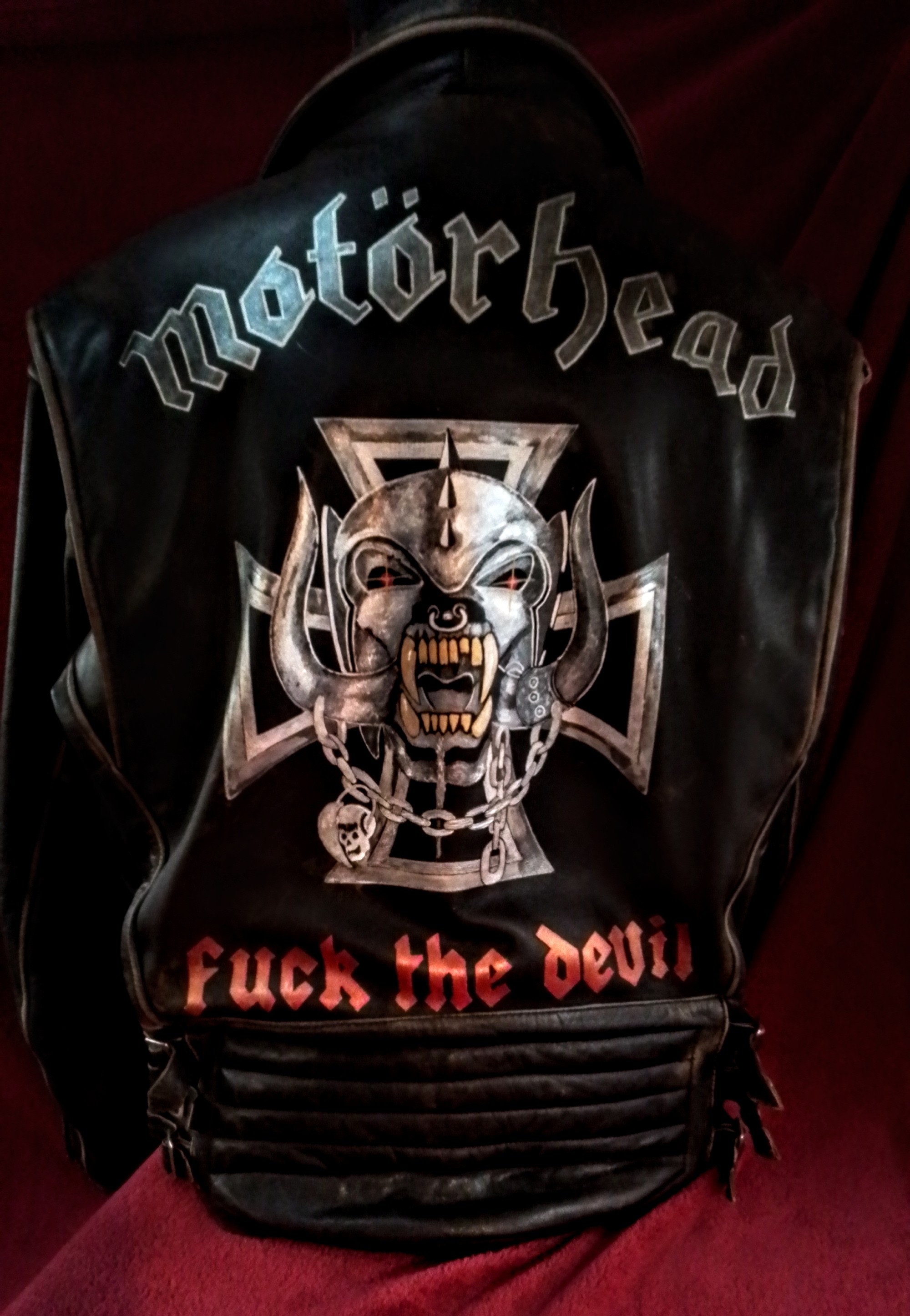 Vintage Motorcycle Jacket MOTORHEAD Hand Painted - Etsy