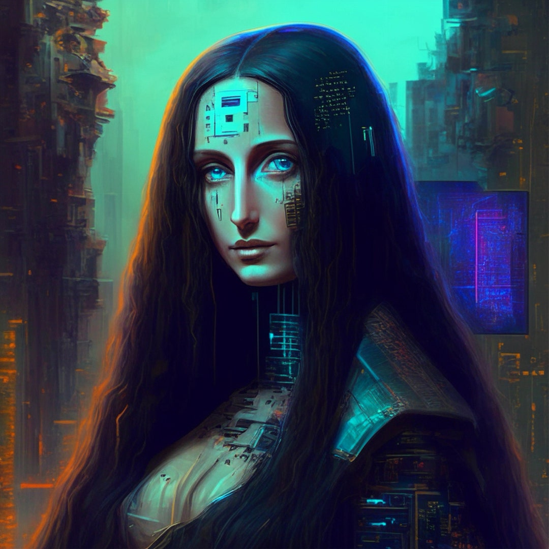 Futuristic Mona Lisa Digital Art Digital Download Unique - Etsy