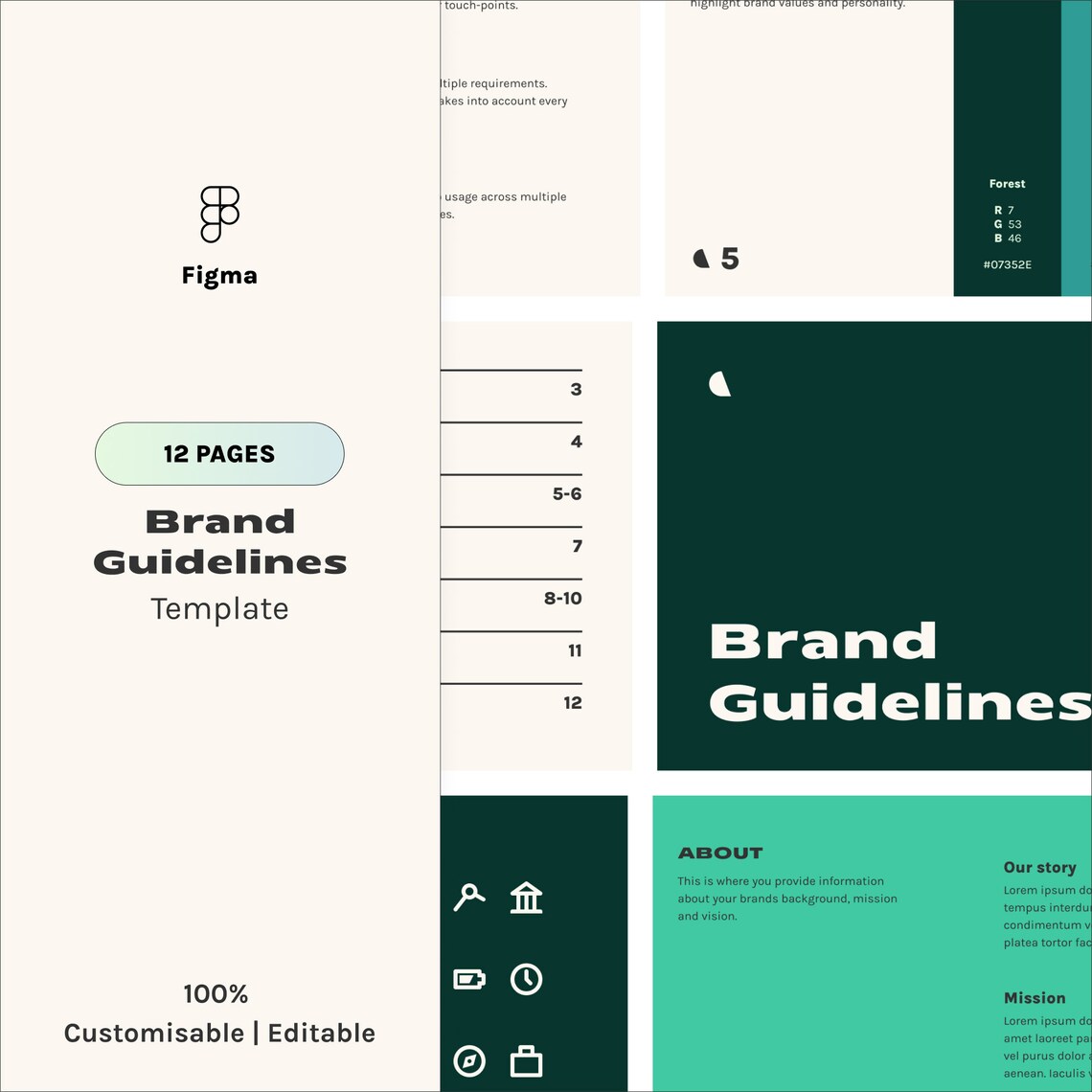 Figma Brand Guidelines Template | Made in Figma | Editable | for ...