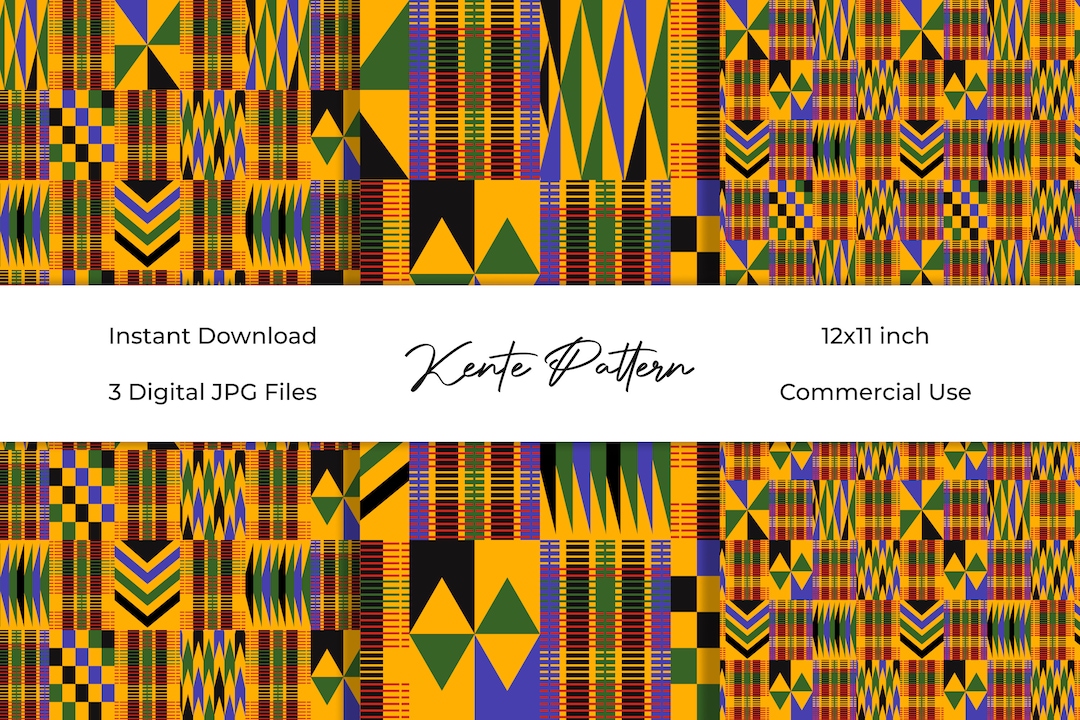 Kente Digital Paper Pack | African Background | Kwanzaa Pattern ...