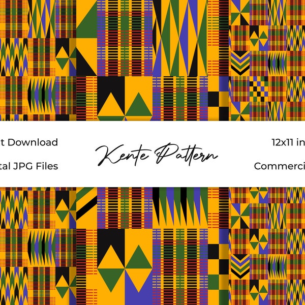 Kente Digital Paper - Etsy