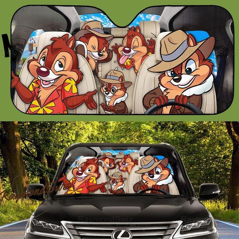 Chip And Dale Car Sunshade, Disney Couple Sunshade, Disney Family ...