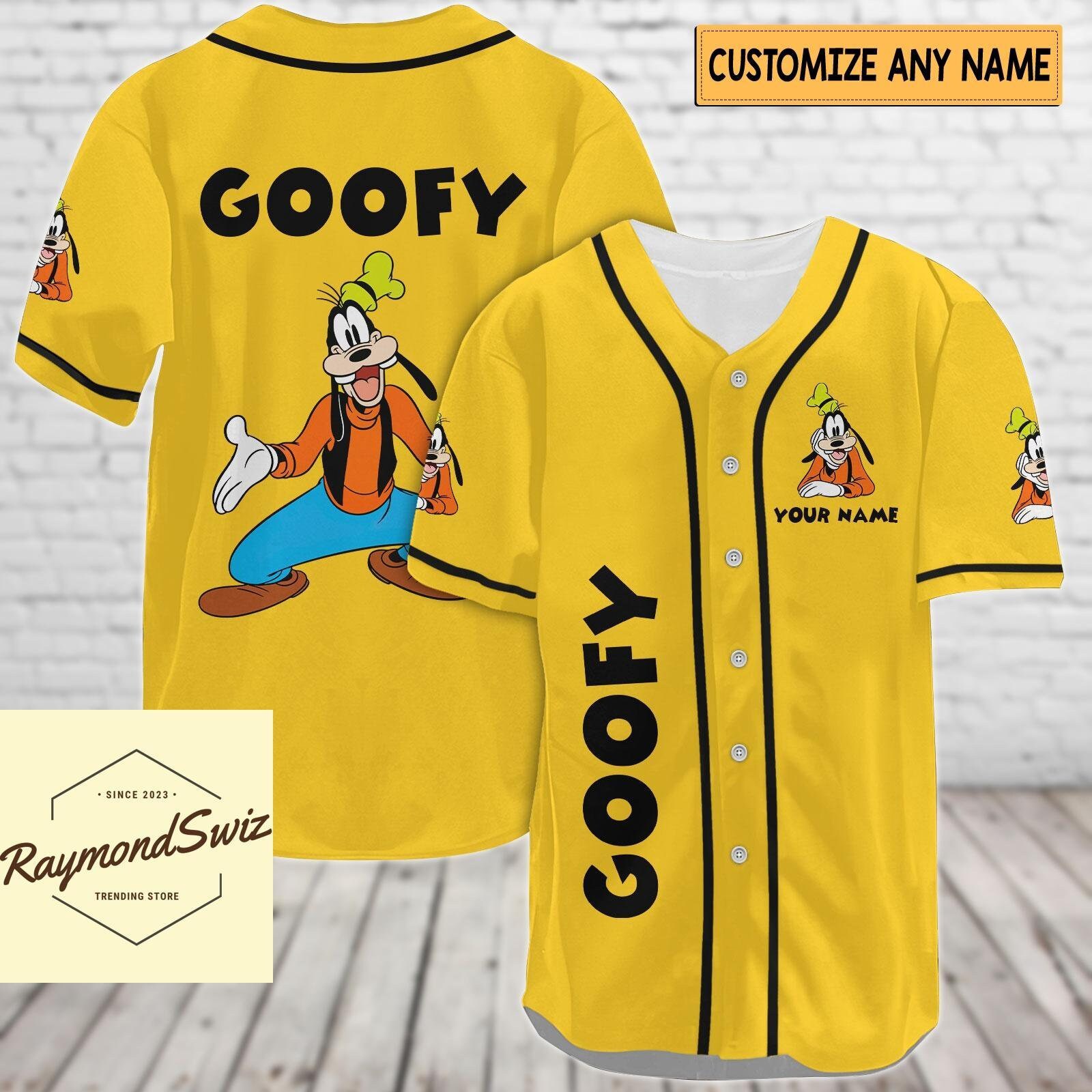 Goofy Jersey Shirt, Custom Goofy Baseball Shirt, Goofy Dog Baseball ...