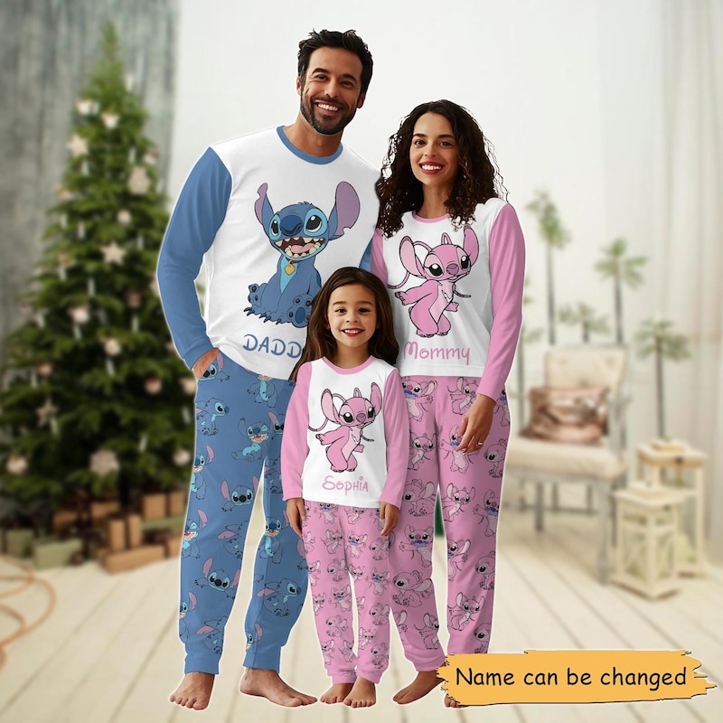 Stitch and Angel Pajamas - Etsy