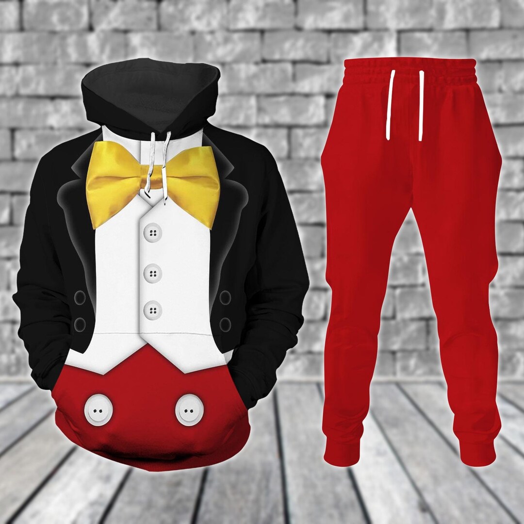 Mickey Mouse Tuxedo Costume Hoodie, Disney Mouse Cosplay, Magic Kingdom ...