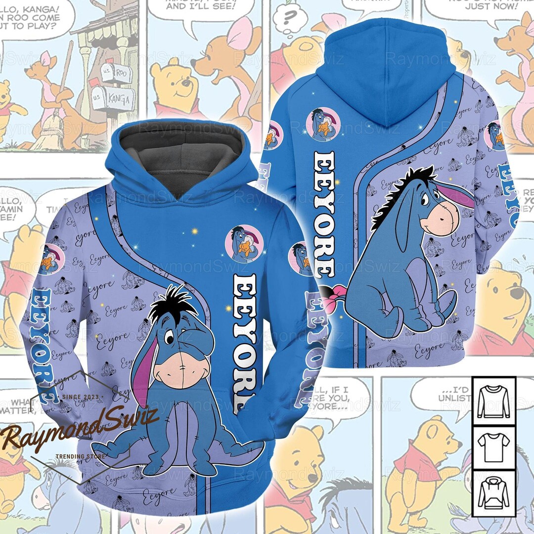 Halloween Eeyore Hoodie, Cute Eeyore Hoodie, Eeyore Sweatshirt, Winnie ...