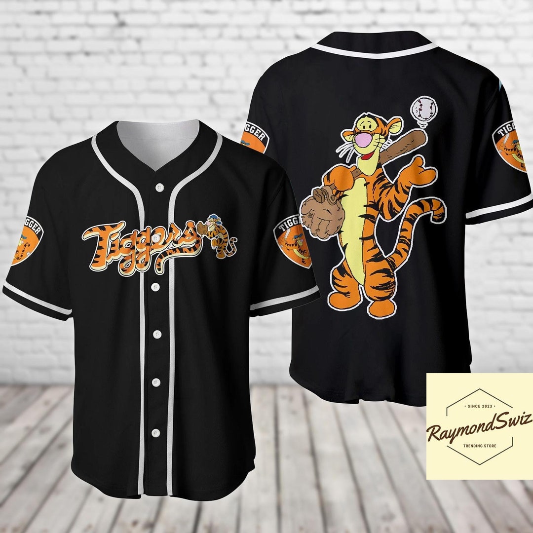 Halloween Disney Tigger Jersey Shirt, Tigger Baseball Jersey, Winnie ...