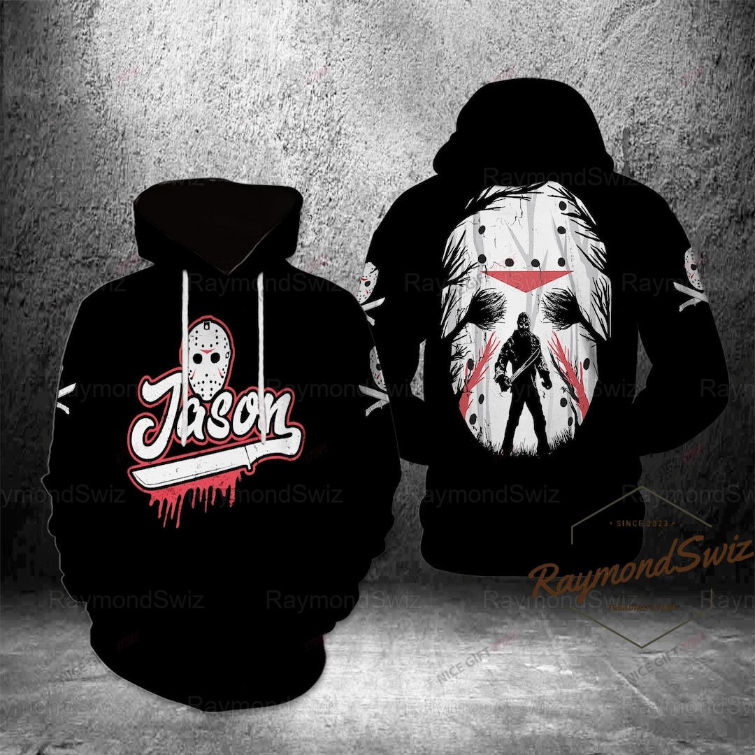 Jason Voorhees Hoodie, Friday the 13th Hoodie, Horror Movie Hoodie ...