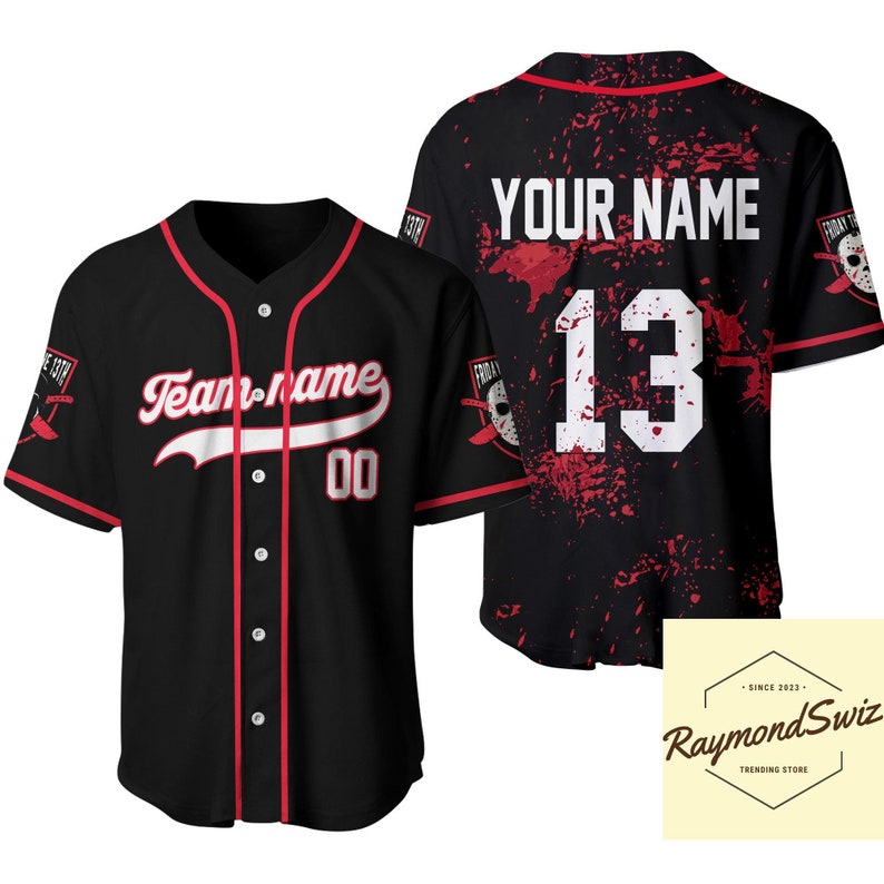 Custom Jason Voorhees Jersey, Jason Voorhees Jersey Shirt, Friday the ...